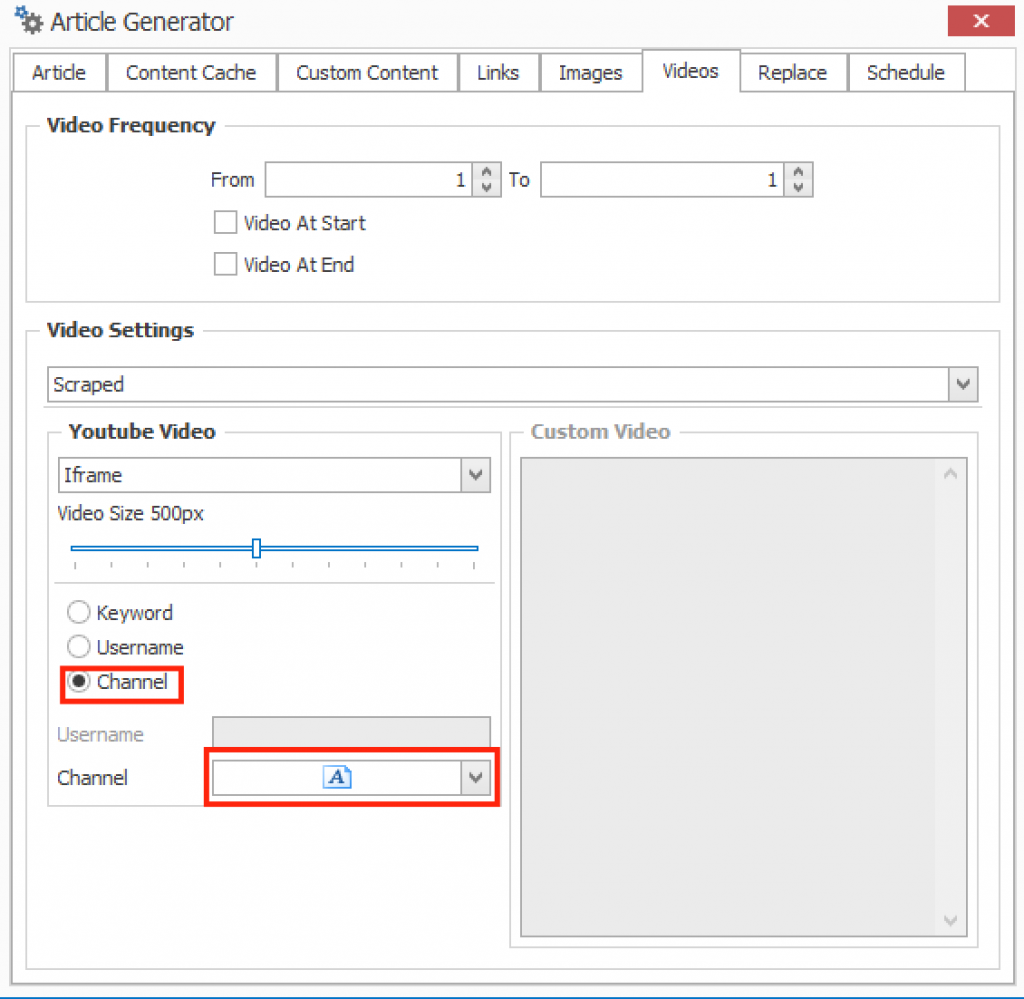 How to scrape multiple youtube channels for videos | SEO Content Machine