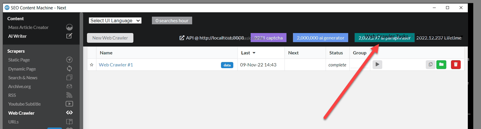 Top status bar UI fixes | SEO Content Machine